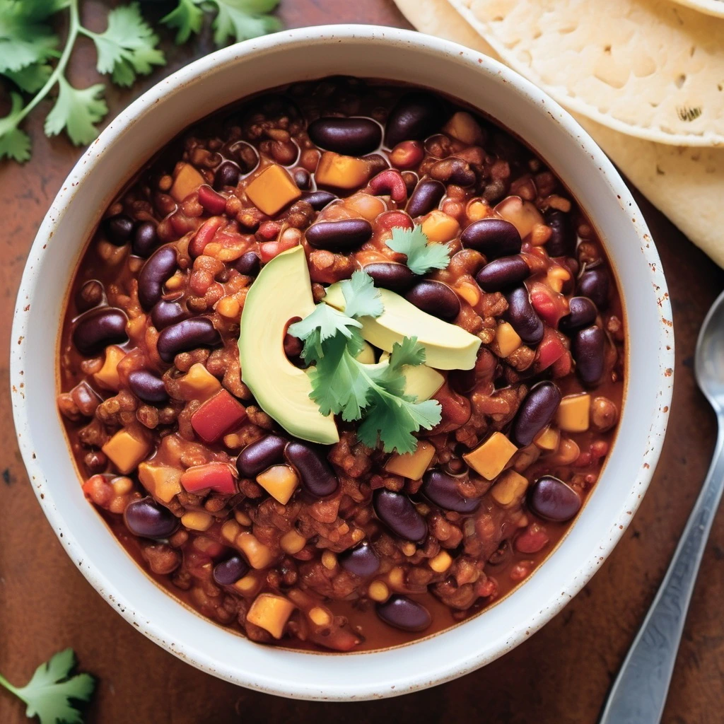 Vegan Chili Full of Protein & Bold Flavors - Vegan Recipes Master